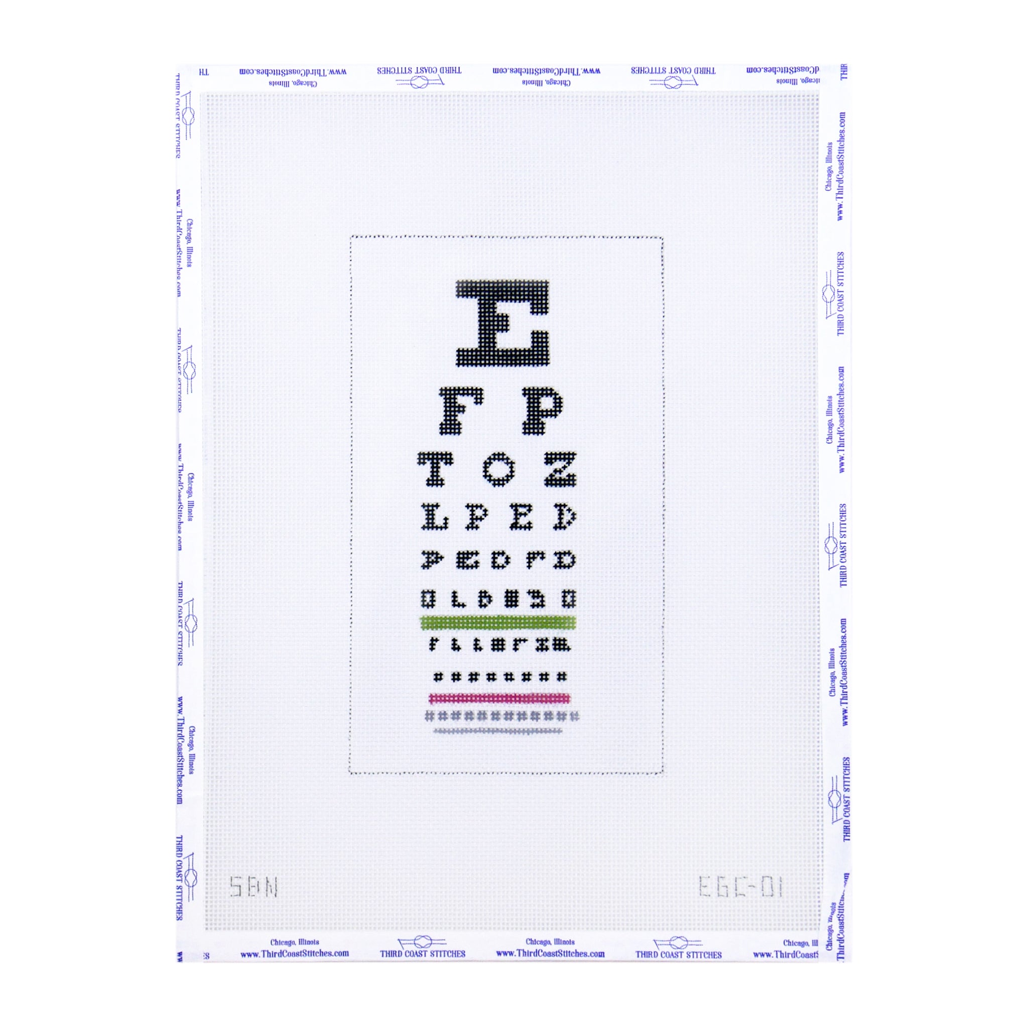 Eye Chart Eyeglass Case – Third Coast Stitches